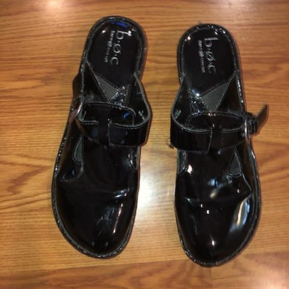 boc | Shoes | Boc Black Patent Leather Nurse Shoes Clogs | Poshmark
